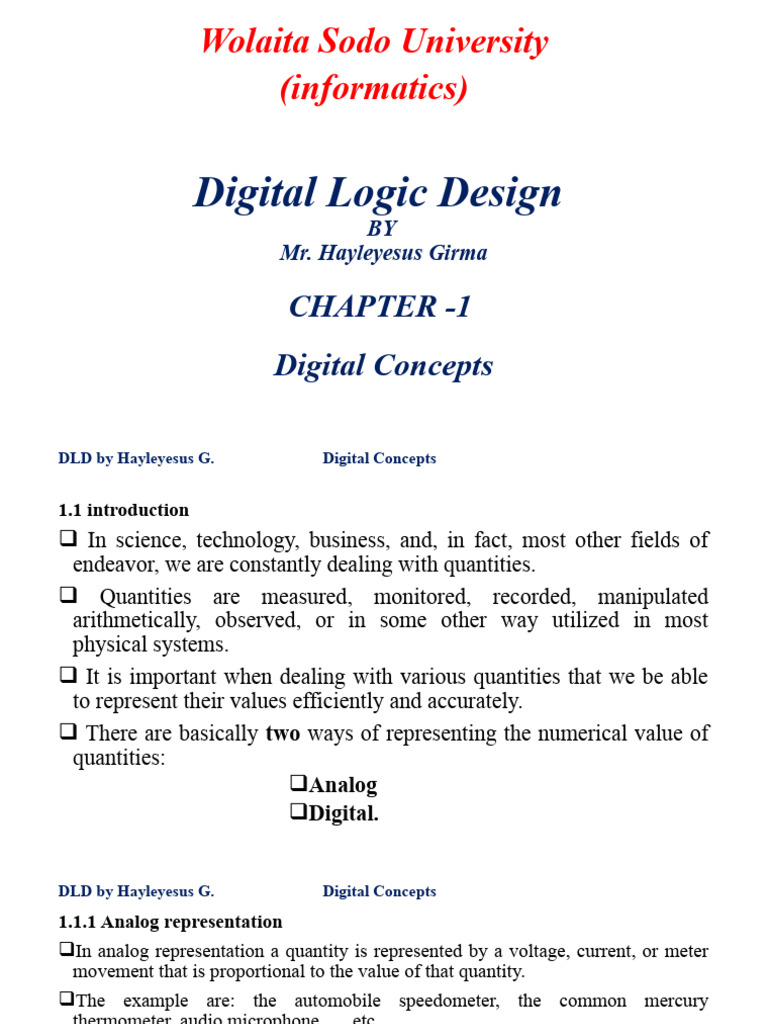.DLD Chapter-1 Wsu - 1 - 1680847338000 | PDF | Subtraction | Analog To Digital Converter
