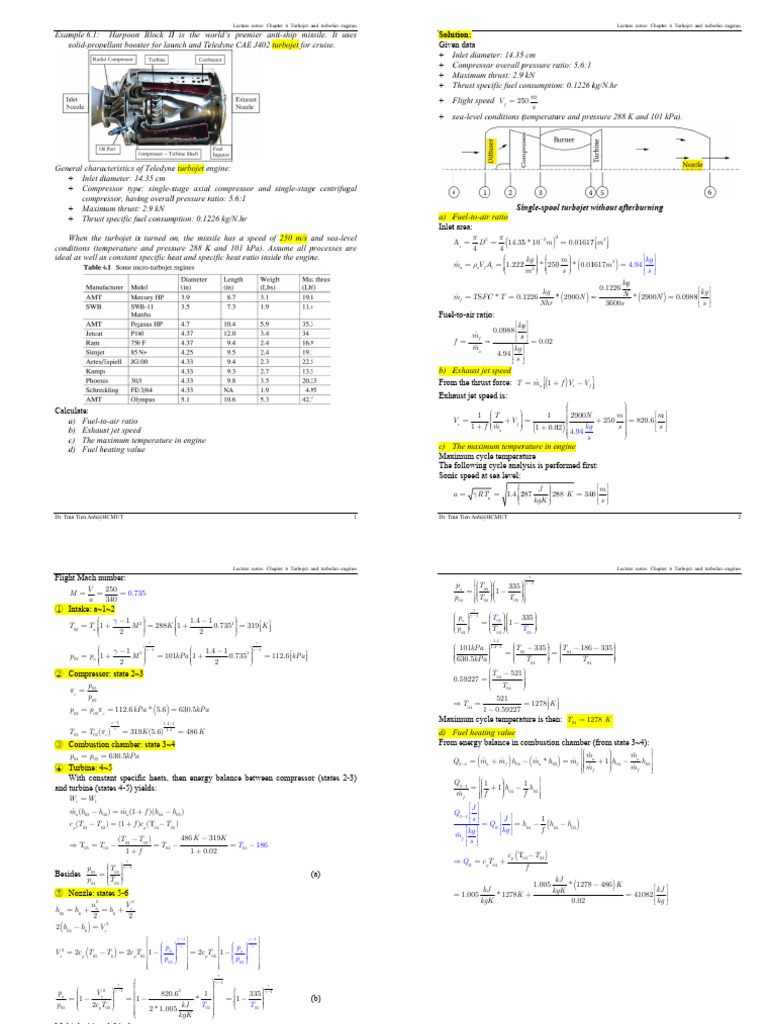 6 Turbojet - Turbofan - Examples | PDF | Jet Engine | Gases