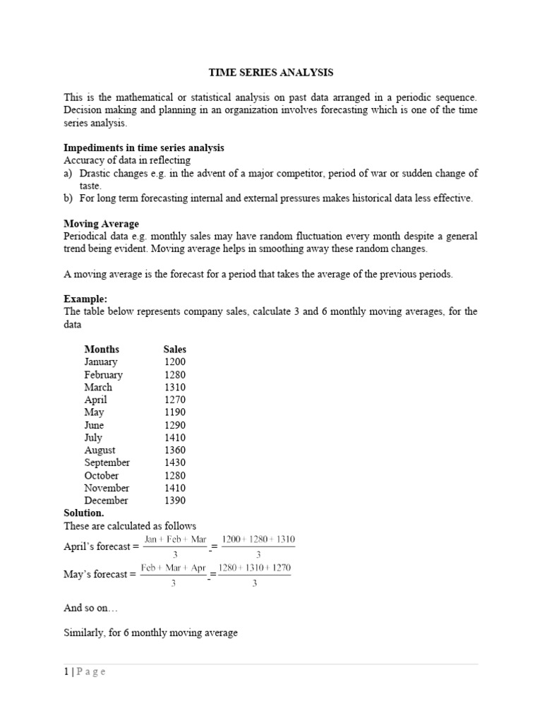 Time Series Analysis Techniques Explained | PDF | Forecasting | Seasonality