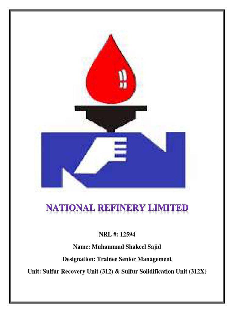 National Refinery Limited 2 | PDF | Sulfur | Oil Refinery