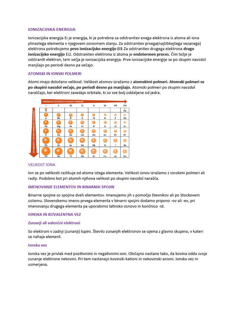 Ionizacijska Energija | PDF