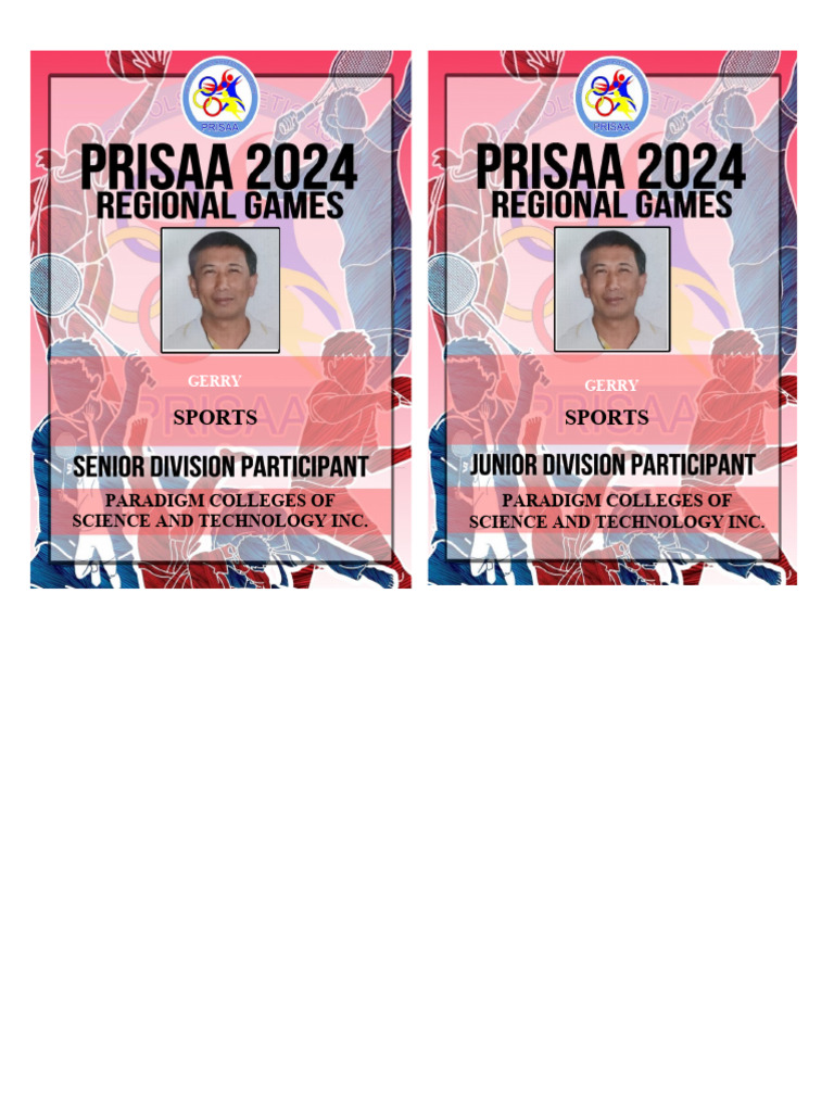 Prisaa Id 2024 Template | PDF