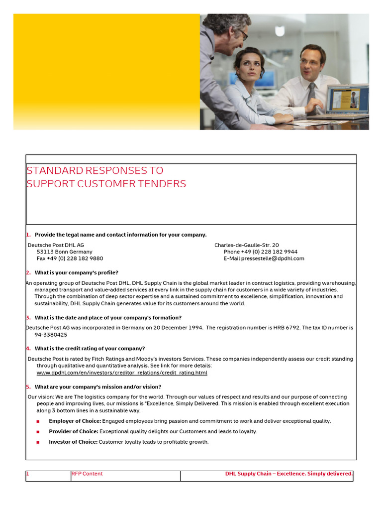 Selecting DHL Supply Chain | PDF | Logistics | Business