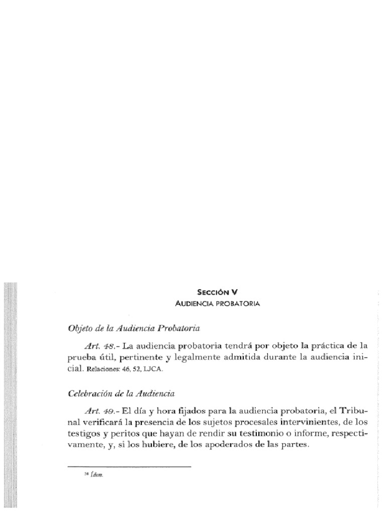 Aspectos Normativos de La Audiencia Probatoria | PDF