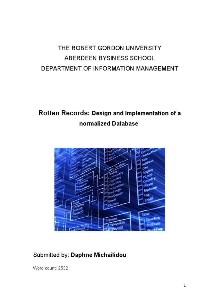 Rotten Records Database Design Guide | PDF | Relational Database ...