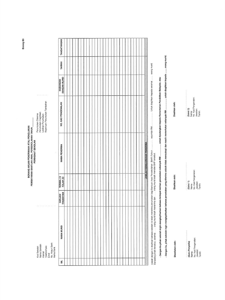 Borang Borang Bap Borang B3 Pdf
