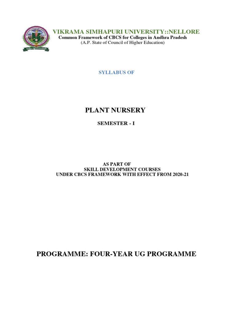 01-c Plant Nursery Skill Development | PDF | Plant Nursery | Horticulture