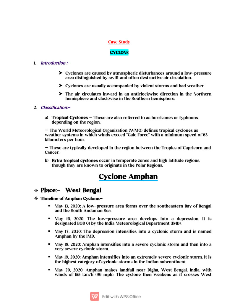 Case Study-WPS Office | PDF | Tropical Cyclones | Cyclone
