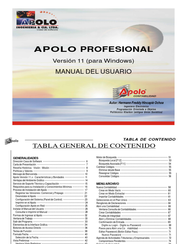 Apolo | PDF | Software | Contabilidad