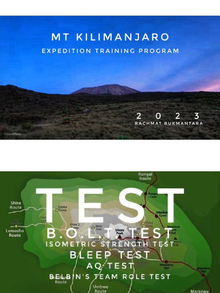 Kilimanjaro Training Program 2024 | PDF