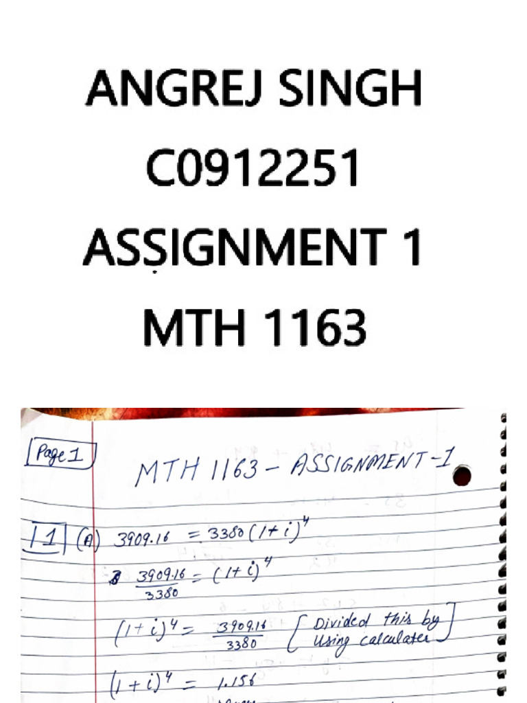 Assignment 1 Maths | PDF Assignment 1 Maths | PDF
