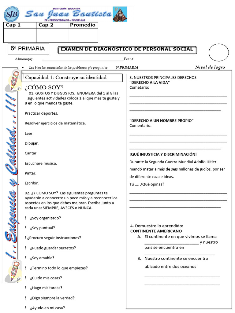 Personal Soc 6° | PDF