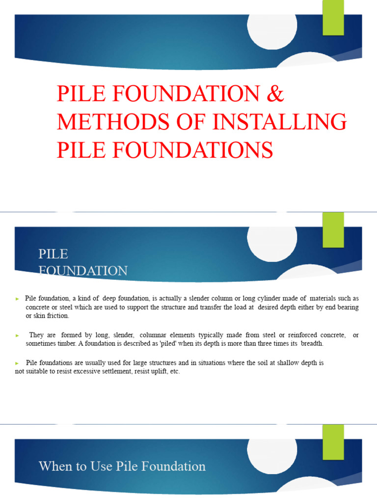 Piling | PDF | Deep Foundation | Foundation (Engineering)