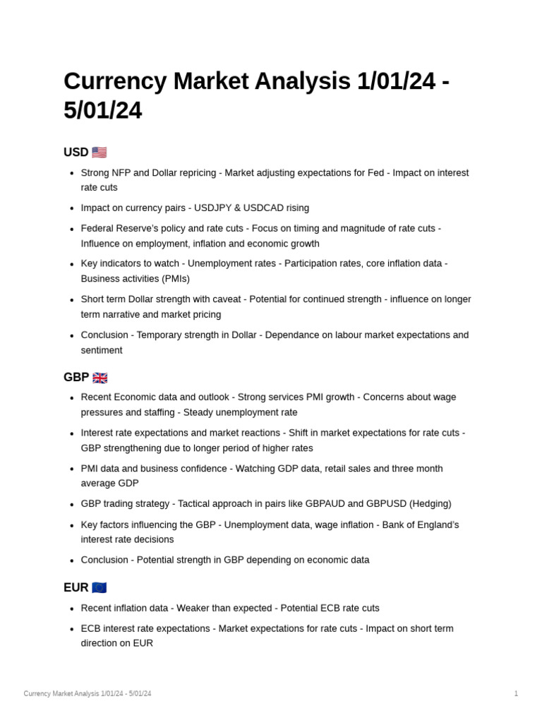 Currency Market Analysis | Download Free PDF | Inflation | Euro