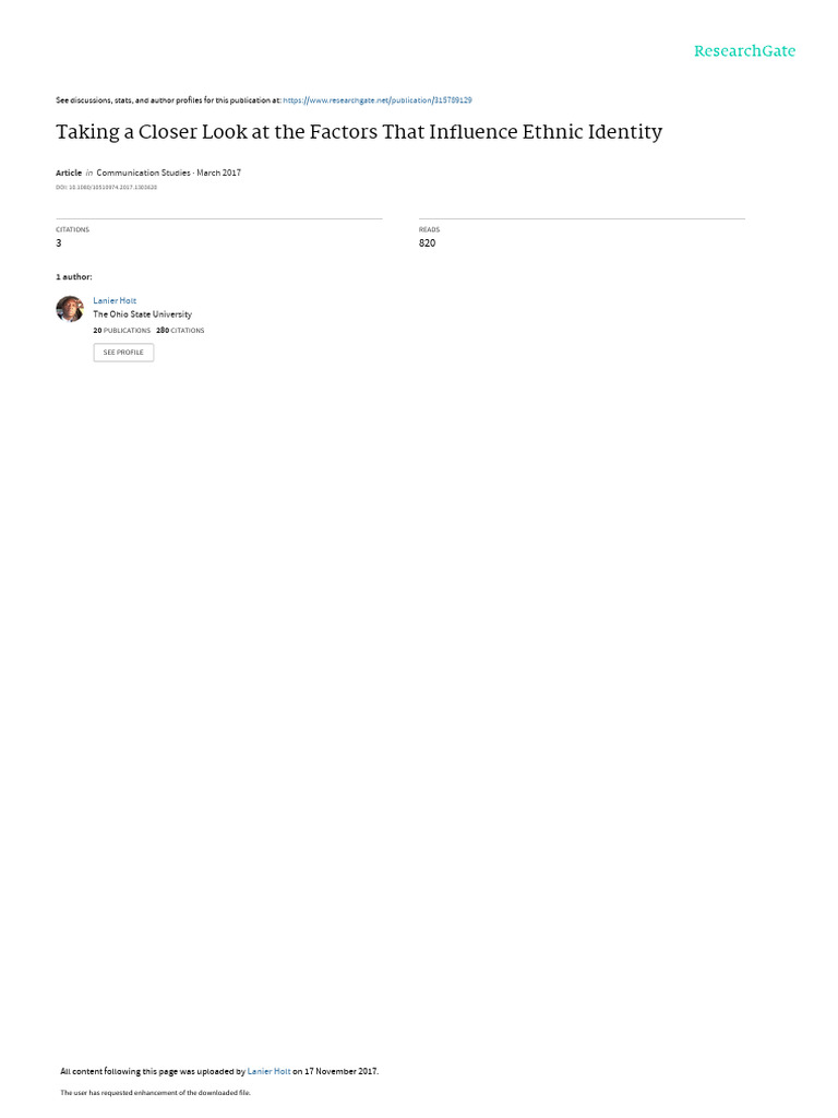 Taking A Closer Look at The Factors That Influence | PDF | Social Psychology | Communication