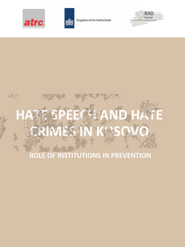 Combating Hate Speech in Kosovo | PDF | Hate Speech | Hatred