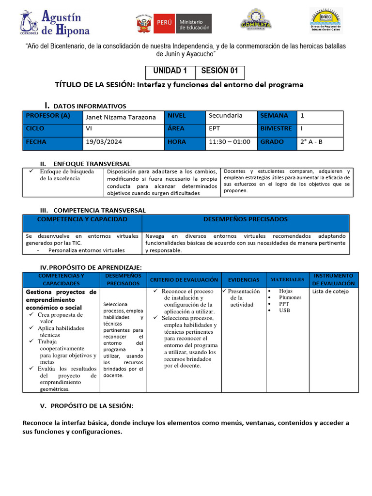 SESION1 | PDF | Scratch (lenguaje de programación) | Evaluación