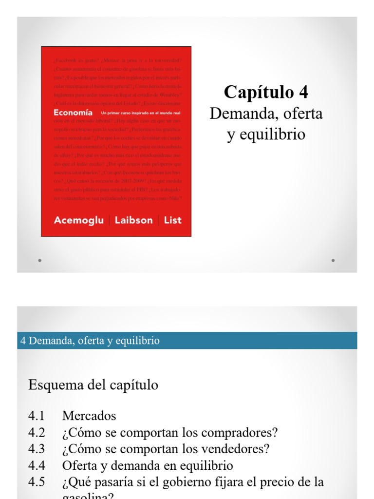 CAP. 4 Acemoglu | PDF | Oferta (economía) | Mercado (economía)