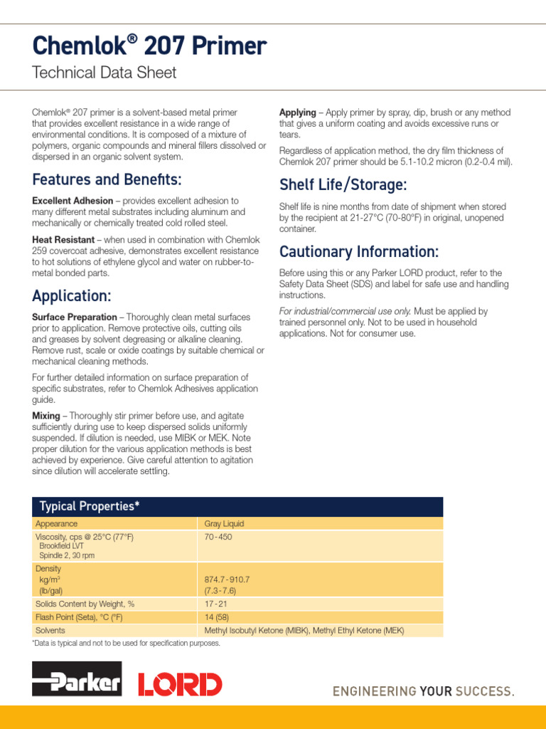 Chemlok 207 | Download Free PDF | Adhesive | Building Engineering