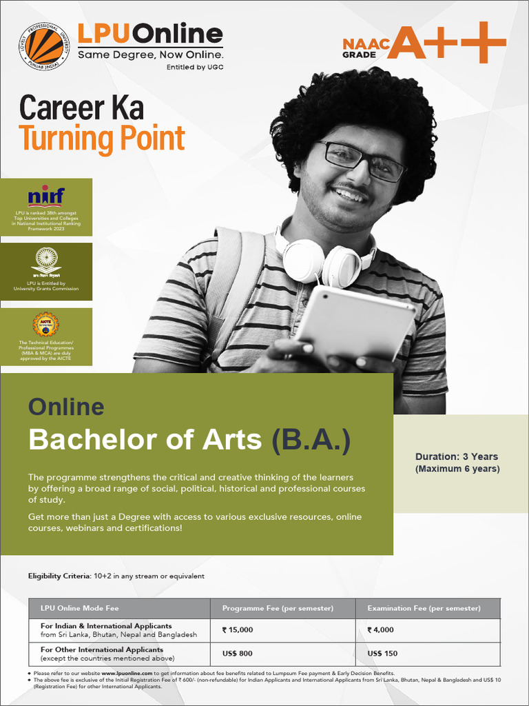 BA Brochure | PDF | Bachelor's Degree | Master Of Business Administration