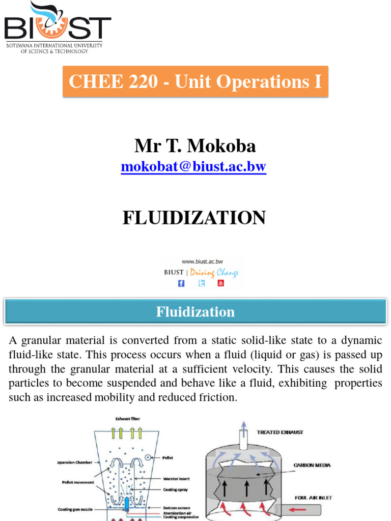 CHEE 220 Lecture Fluidization | PDF | Fluidization | Fluid Dynamics