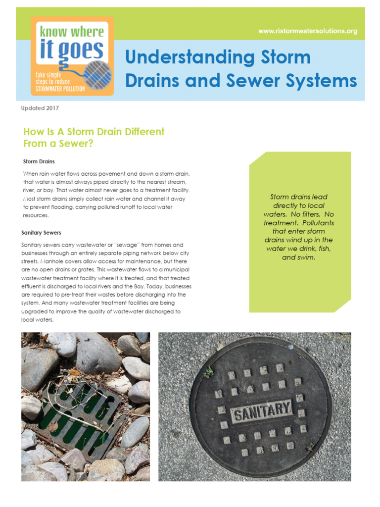 2 UnderstandingStormDrains Factsheet | PDF | Combined Sewer | Storm Drain