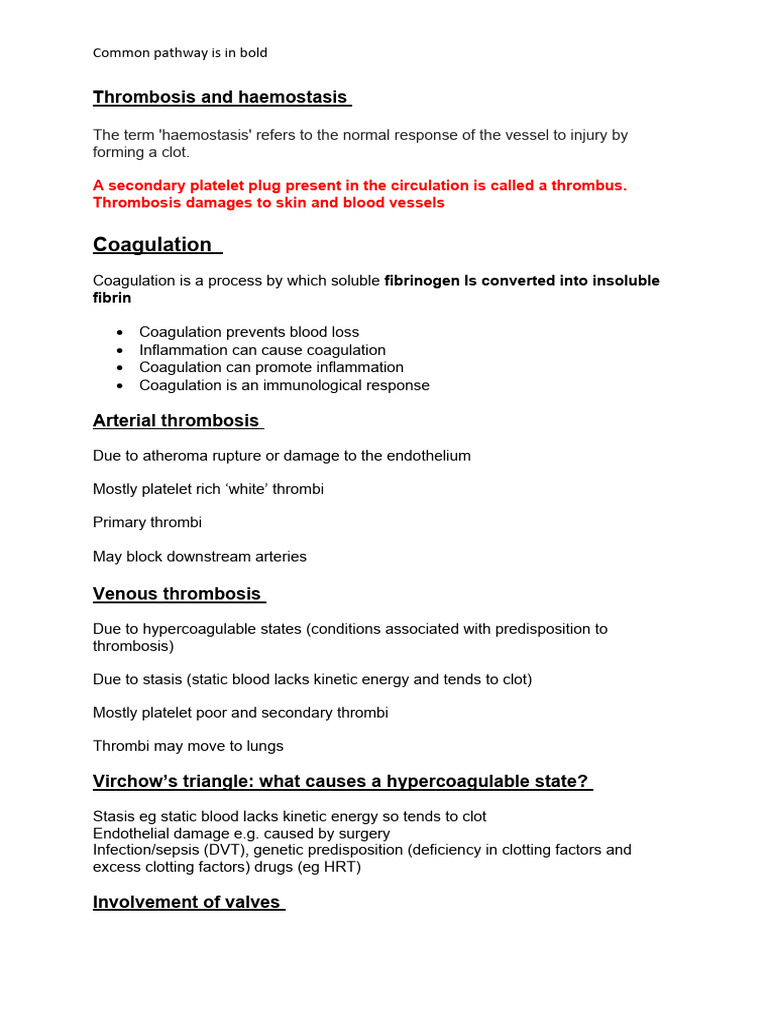 Thrombosis | PDF | Coagulation | Platelet