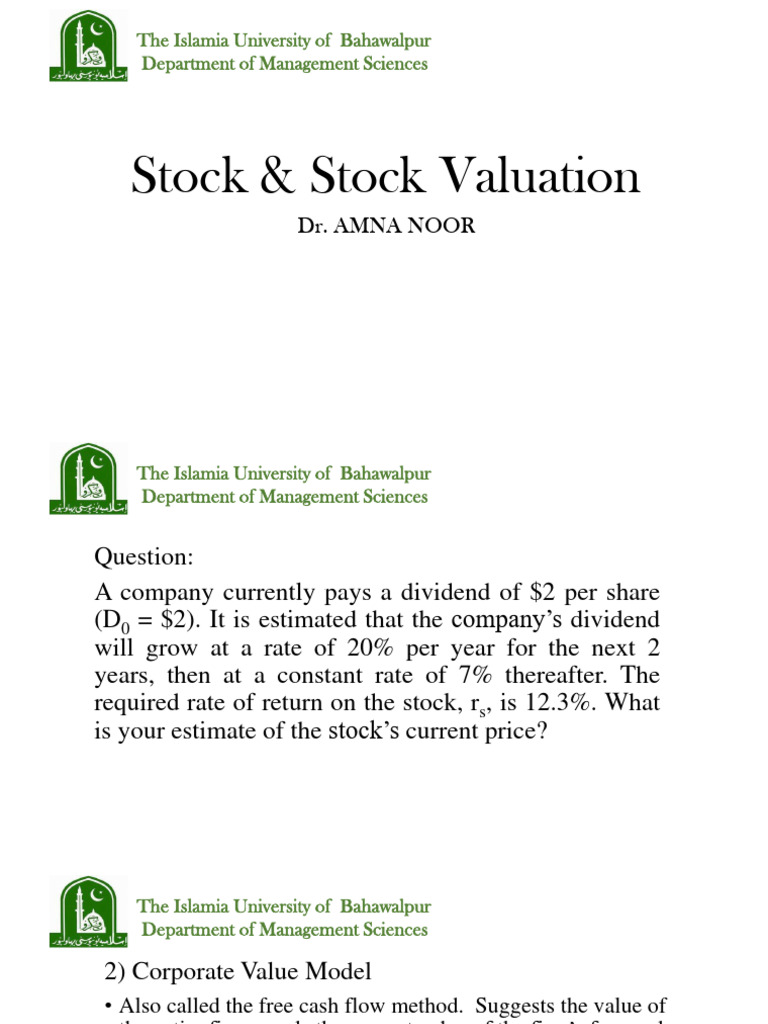 Lecture 5 | PDF | Preferred Stock | Stocks