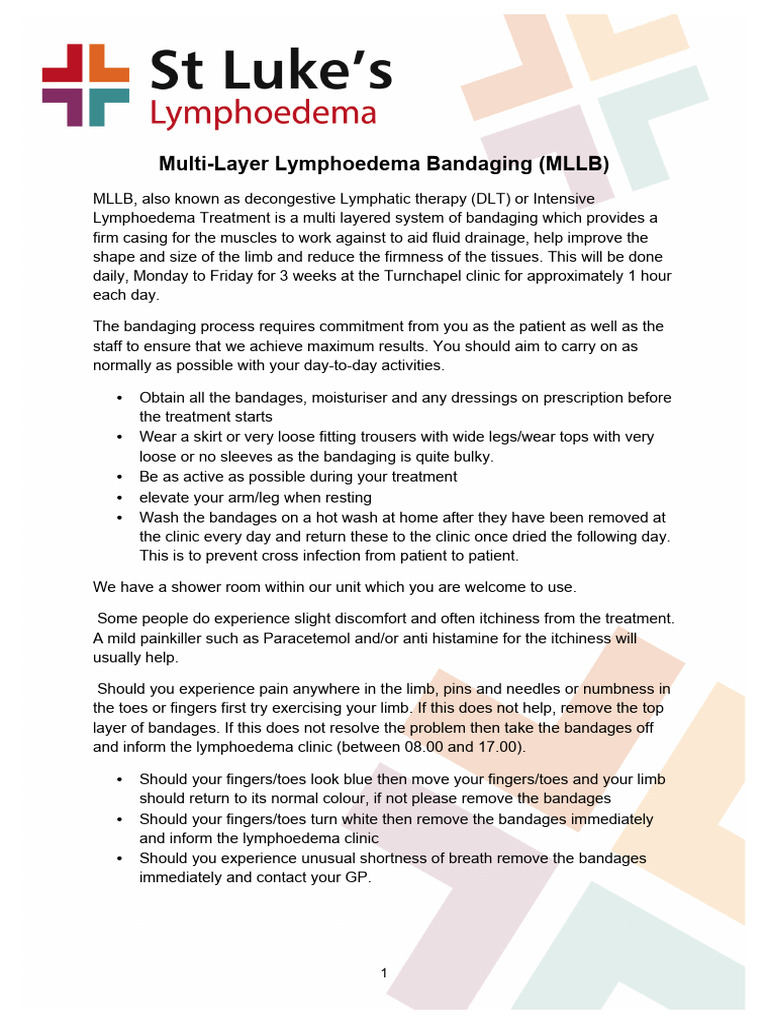 Multi-Layer Lymphoedema Bandaging Guide | PDF | Medical Specialties ...