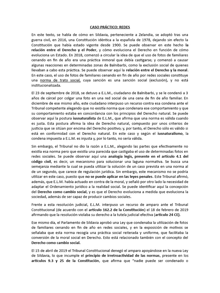 CASO PRÁCTICO REDES | PDF | Constitución | La Ley natural
