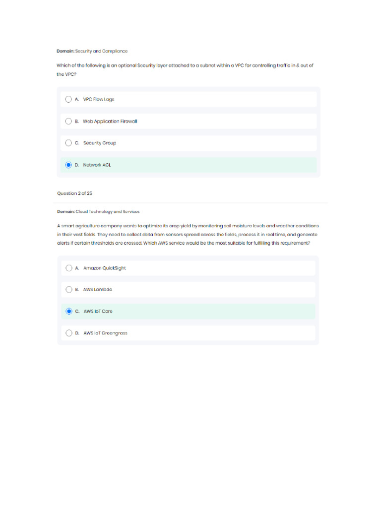 Whizlabs Test AWS Practicioner | PDF