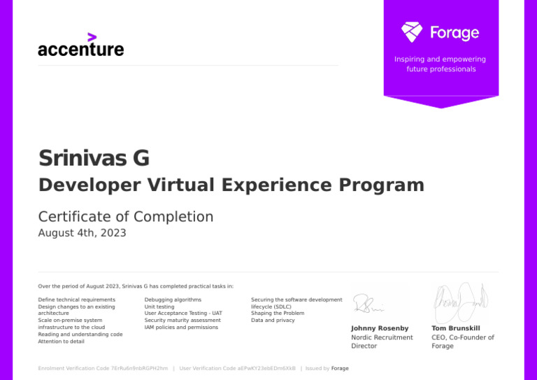 Accenture Certificate | PDF