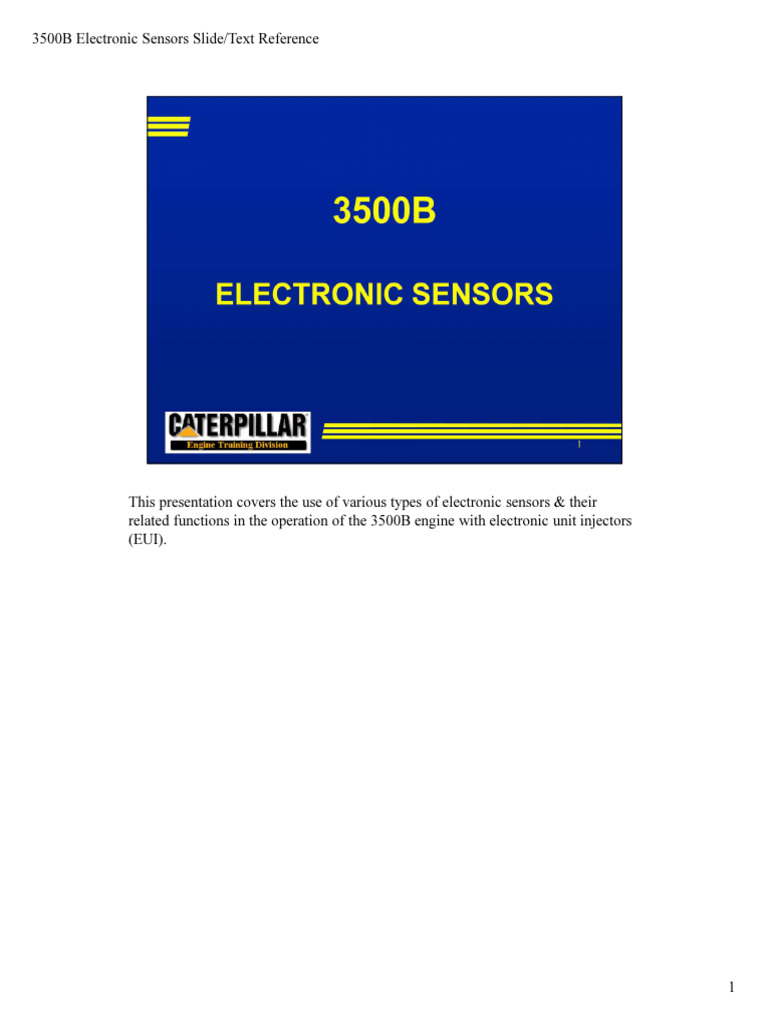 3500B Electronic Sensors | PDF | Turbocharger | Sensor