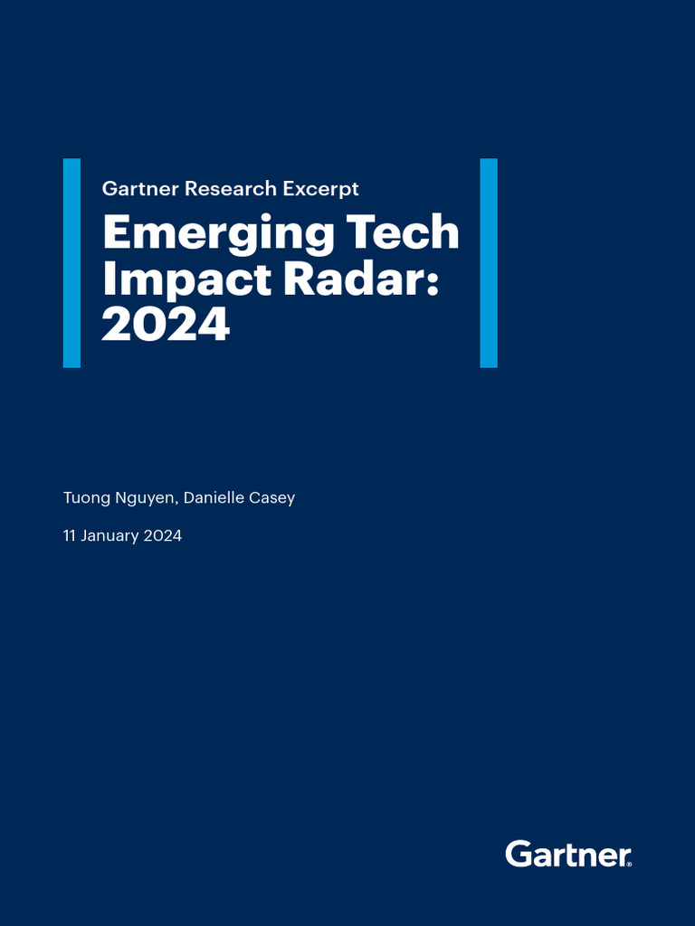 Emerging Tech Impact Radar 2024 | PDF | Artificial Intelligence ...
