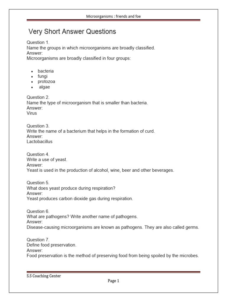 Microorganisms Friend and Foe Class VIII | PDF | Microorganism | Bacteria