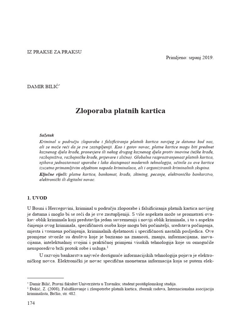 Zlouporaba Platnih Kartica | PDF