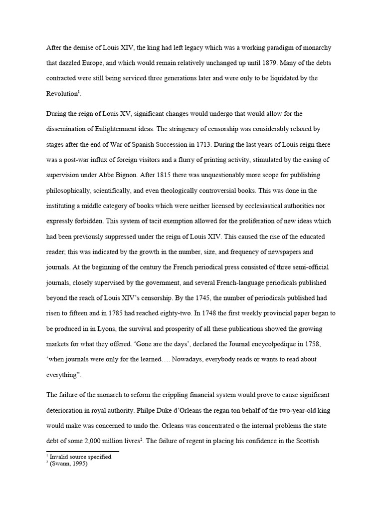 After The Demise of Louis XIV | PDF | Age Of Enlightenment | Jean ...
