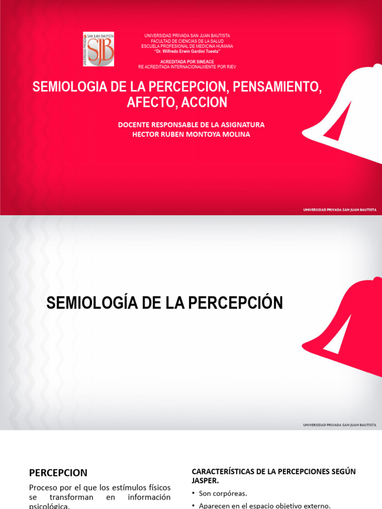 Clase 2 Semiologia de La Percepcion, Pensamiento, Afecto 2023 | Descargar gratis PDF ...