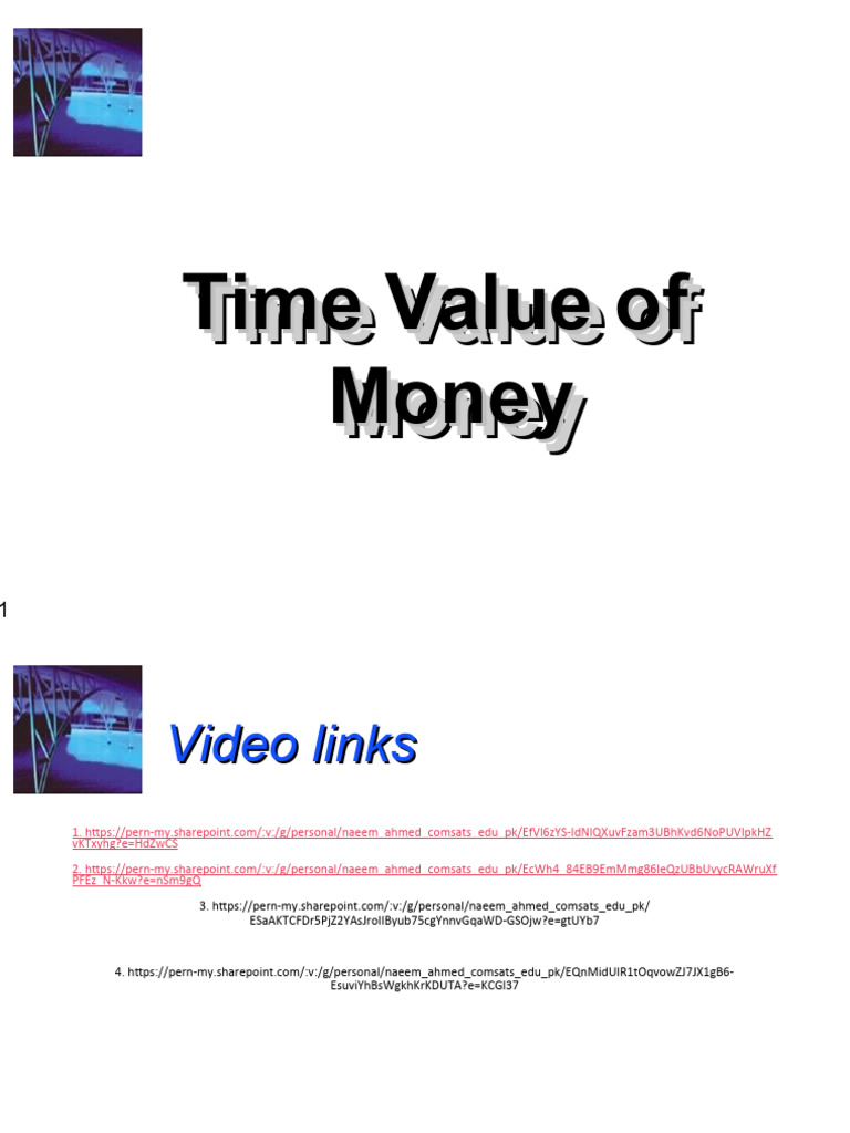 Time Value of Money | Download Free PDF | Interest | Present Value