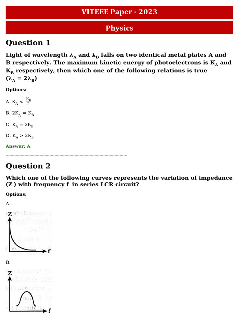 Viteee 2023 Paper | PDF | Capacitor | Rectifier