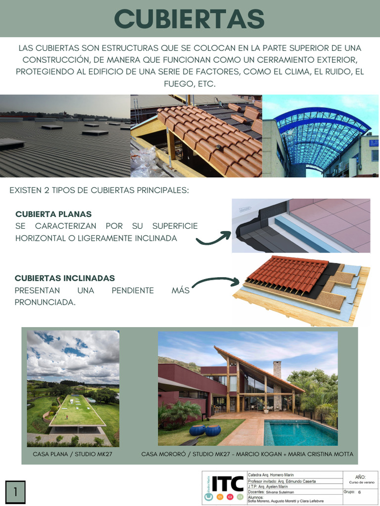 CUBIERTAS | PDF | Techo | Aislamiento térmico