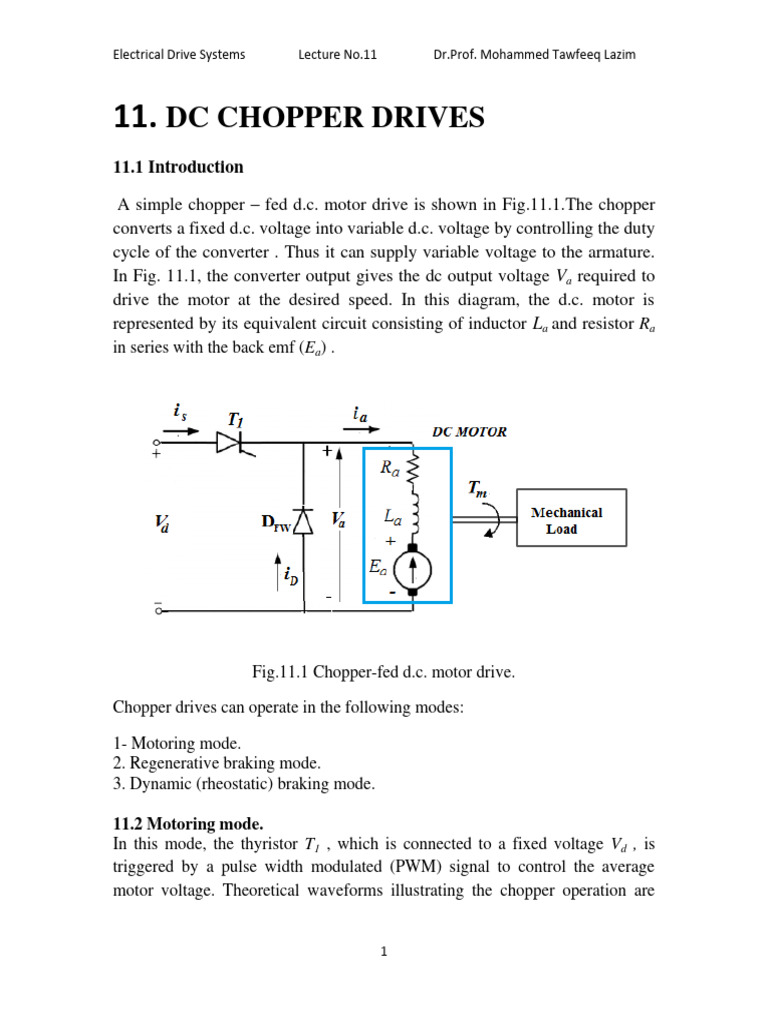 Electric Drive Systems - Lecture No.11 | PDF | Electric Motor | Electronics