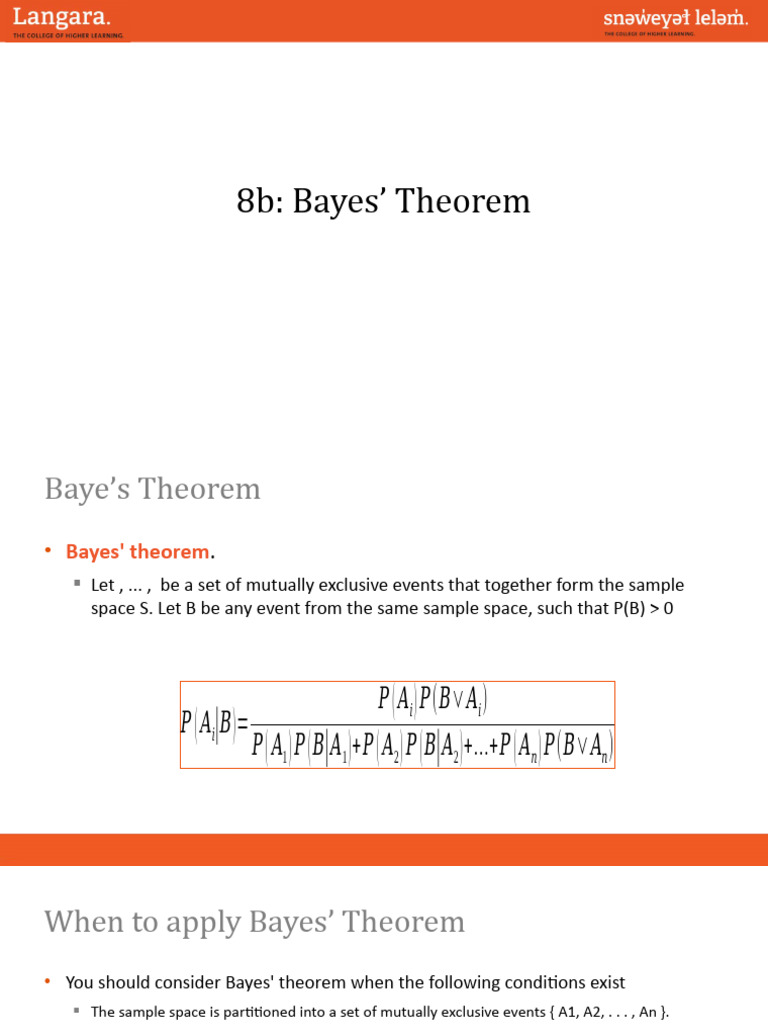 08b_Bayes_Theorem | PDF | Weather Forecasting | Probability