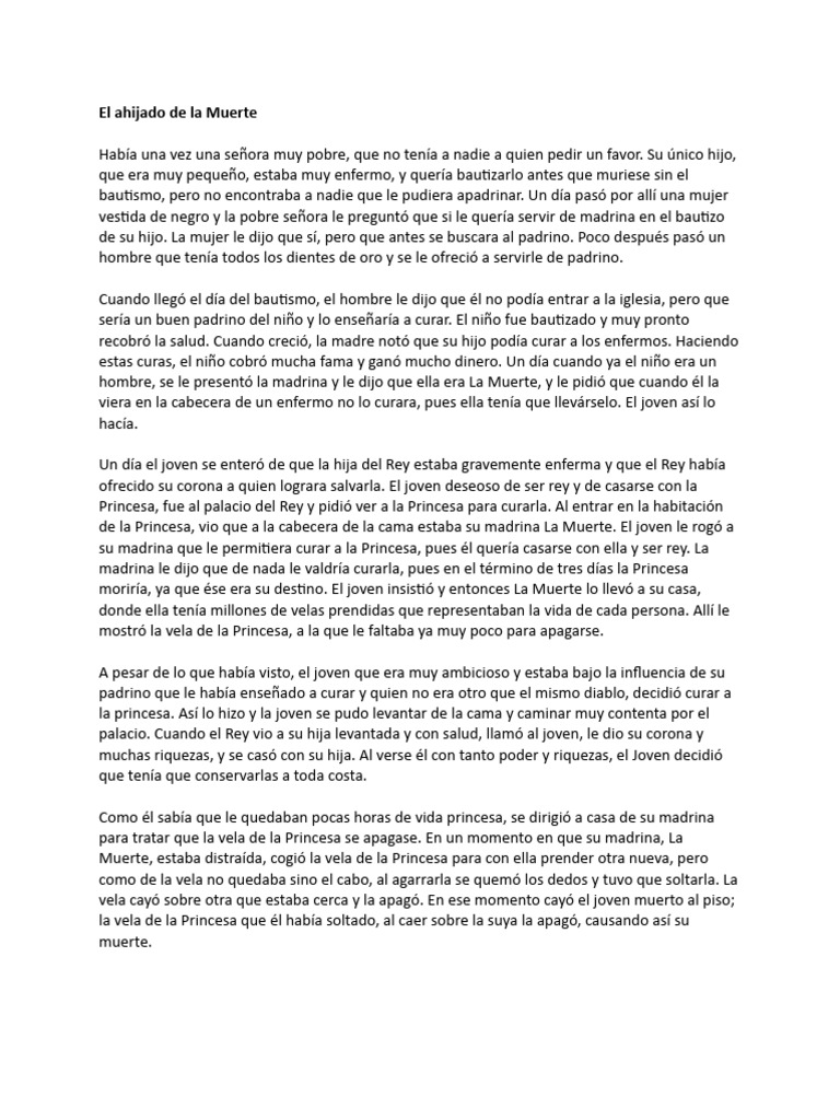 El Ahijado de La Muerte | PDF | Padrino | Bautismo