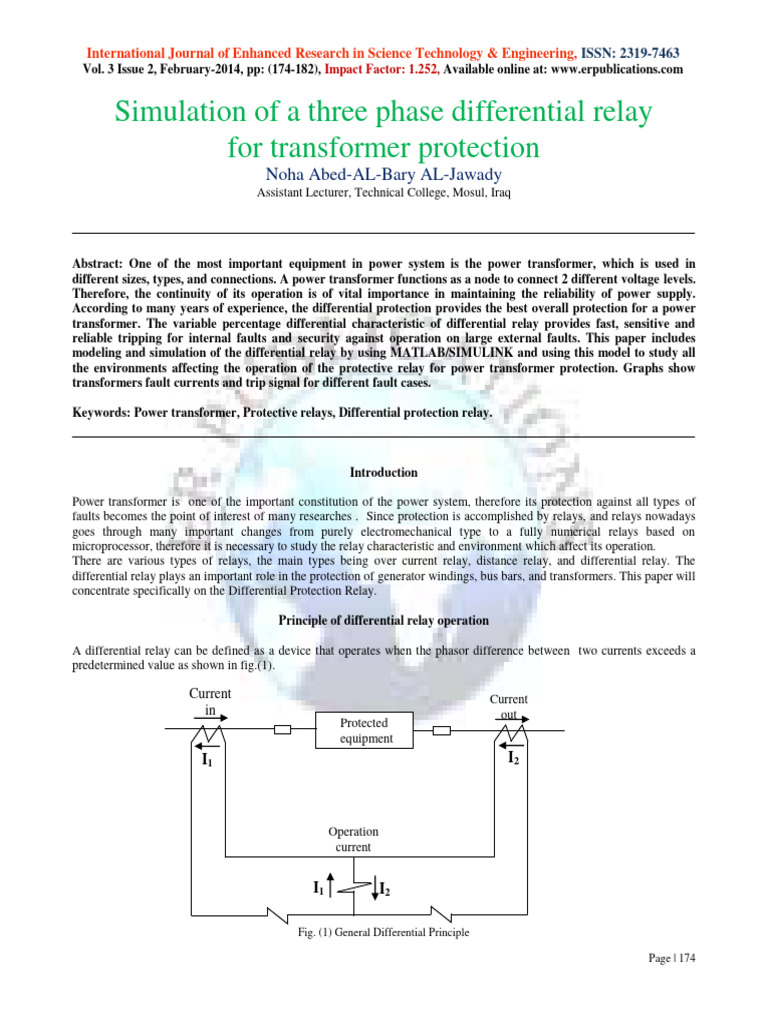 Matlab Differential Protection Model | PDF | Transformer | Relay