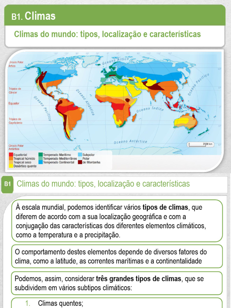 Tipos e Características dos Climas Mundiais | PDF | Clima temperado ...