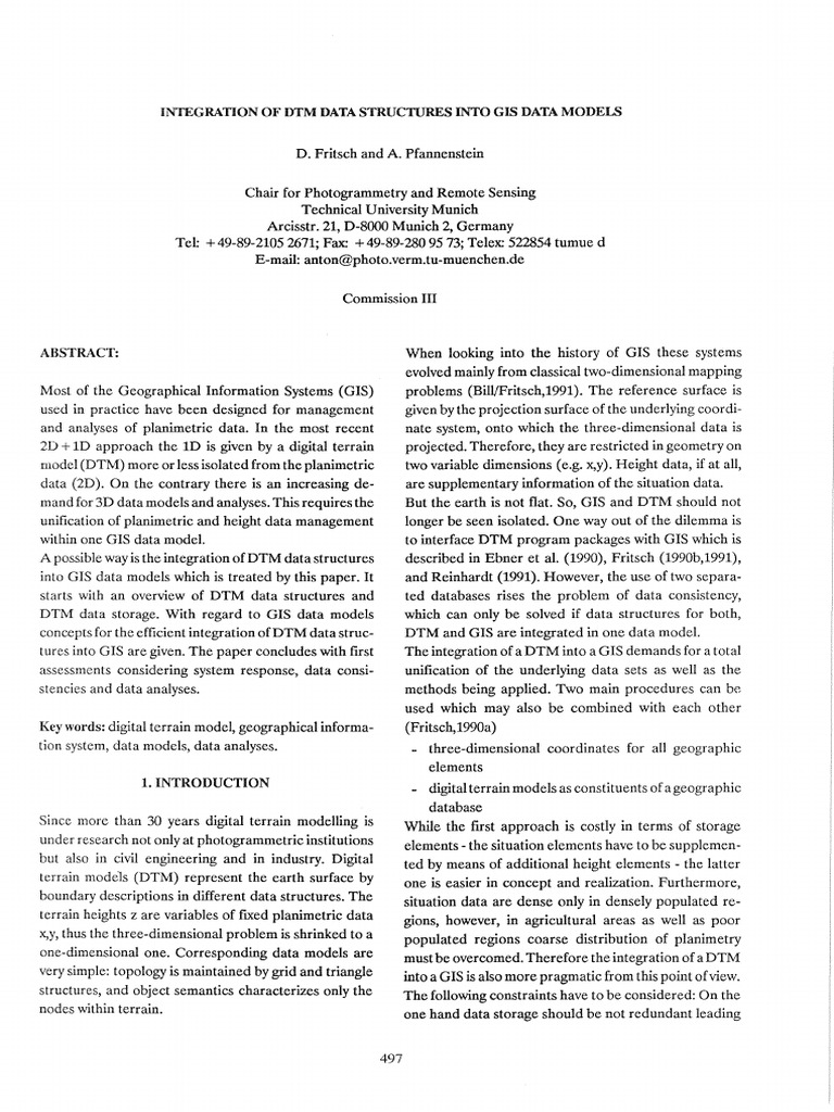 LINKING OF DTM DATA STRUCTURES INTO GIS DATA MODElS | PDF | Geographic ... LINKING OF DTM DATA STRUCTURES INTO GIS DATA MODElS | PDF | Geographic ...