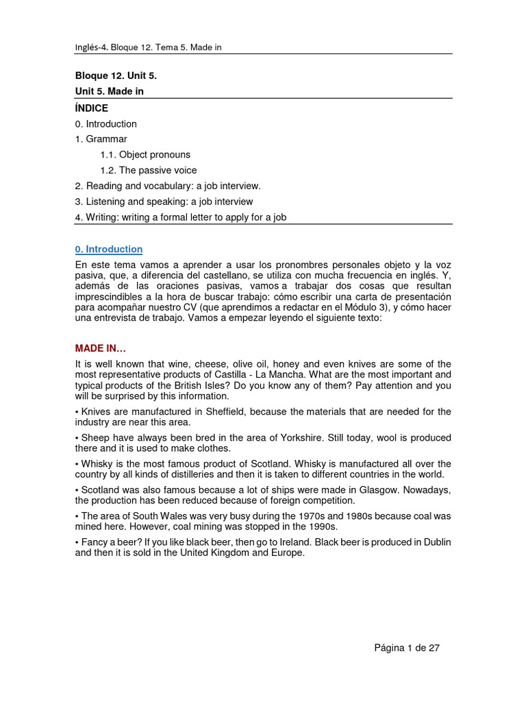 Acing 4m Bloque 12 Tema 5 Imprimible | PDF | Knowledge | Skill