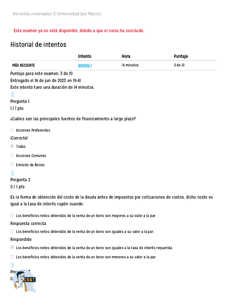 PRUEBA PARCIAL 1 - Modulo 2 - BC14-26 FINANZAS II 2-2023 G 6 - D | PDF | Compartir (Finanzas ...