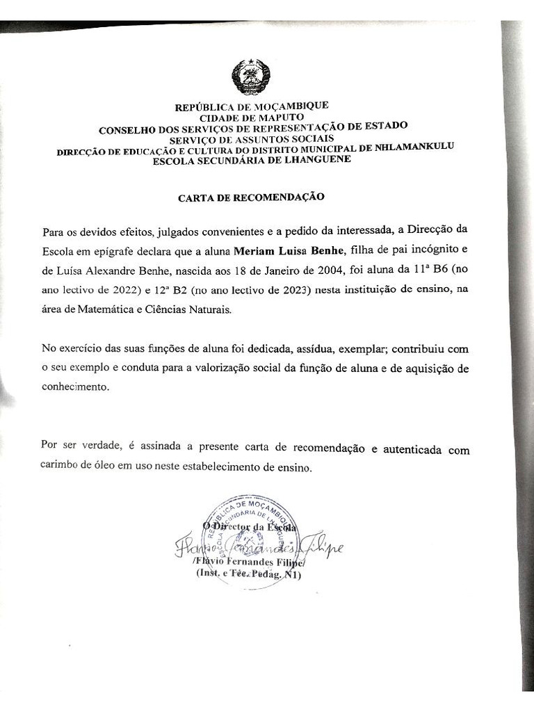 Letter of Recomendation | PDF